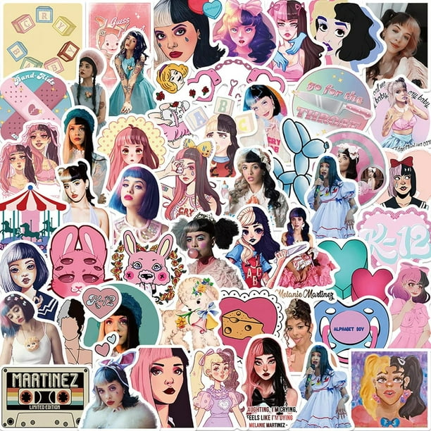 50pcs Girls Singer Stickers for Laptop, Cool Trendy Waterproof Vinyl ...