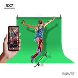 Bower Green Screen Fabric Backdrop for Streaming, Gaming, Broadcasting ...