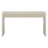 Evelyn&Zoe Lawrence 55" Wide Rectangular Console Table, Alder White ...