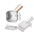3pcs Japanese Stainless Steel Square Deep Fryer Home Milk Pot Cooking ...