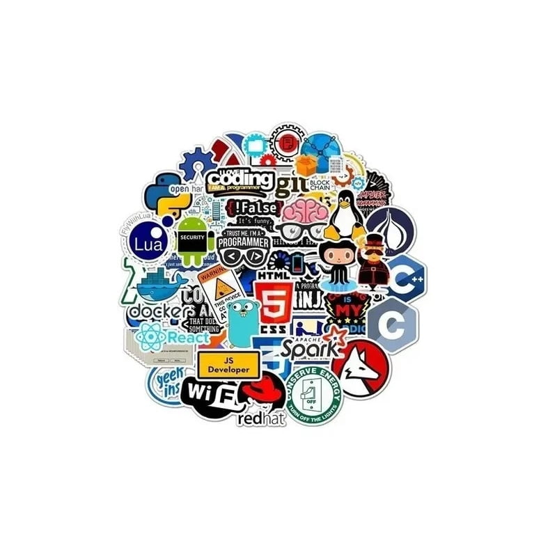 Stickers, 50 etiquetas autoadhesivas Geek Java Programmer | Walmart en ...