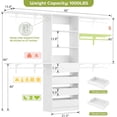 Aheaplus Closet System with Drawers, Wood Closet Organizer System with ...