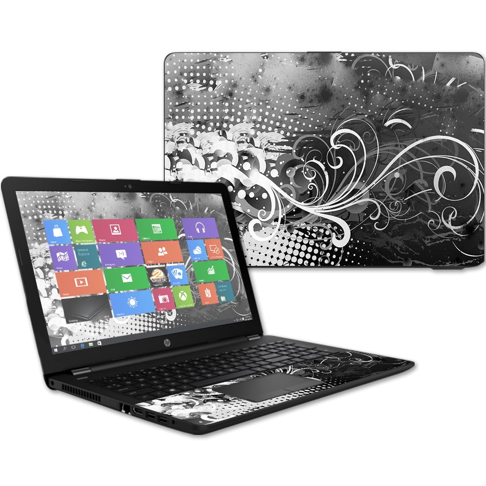 Skin Decal Wrap Compatible With HP 15t Laptop 15.6" (2017) Black ...