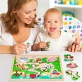 SYNARRY, Wooden Peg Puzzles for Toddlers, 6-Pack Educational Toys Set ...