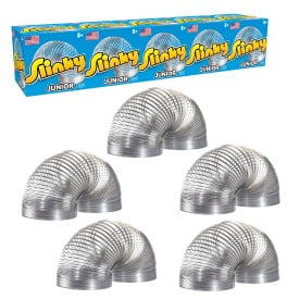 Just Play Slinky Jr. the Original Walking Spring Toy, 5-pack Small ...