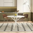 XCJDILAO 31.5‘‘ Modern Round Dining Table with Crossed Legs White ...