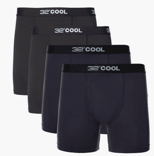 32 DEGREES COOL Mens 4-PACK Quick Dry Performance Boxer Brief With ...
