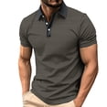 Dolkfu Collared Shirts for Men Button Gray Short Sleeve Retro Vintage ...