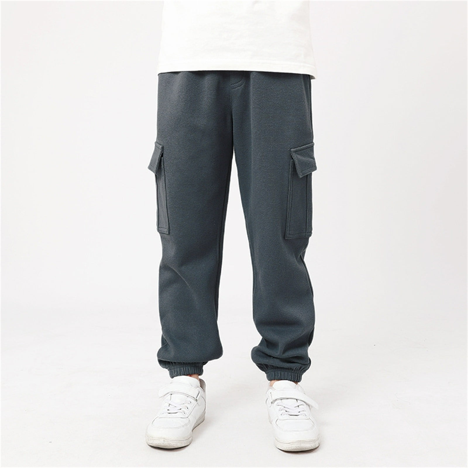 Click here for Amzcrzy Boys Pants 5-13 Years Baggy Solid Color El... prices