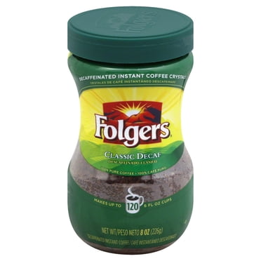 Folgers Classic Roast Instant Coffee Crystals, 16-Ounce Easy Open Flip ...
