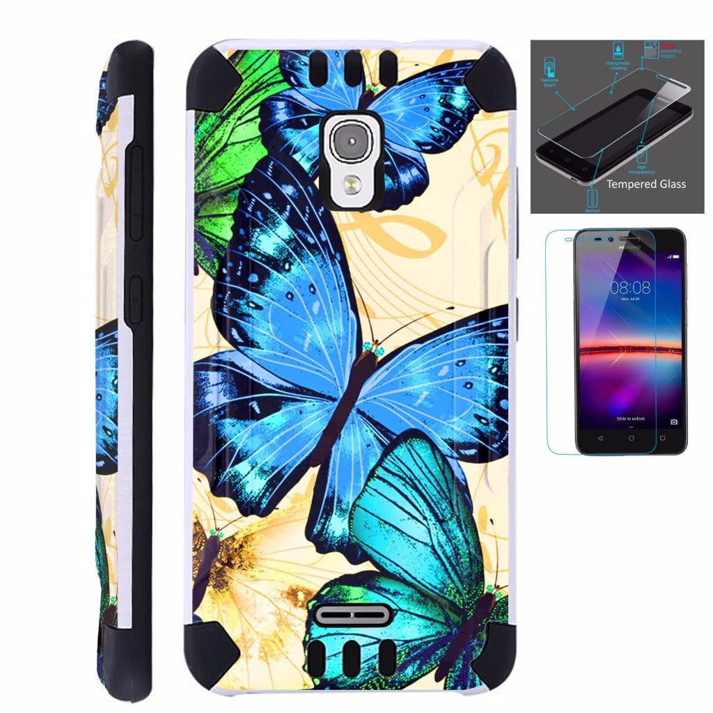 Compatible Wiko Ride (Boost) Case + Tempered Glass Slim Dual Layer ...