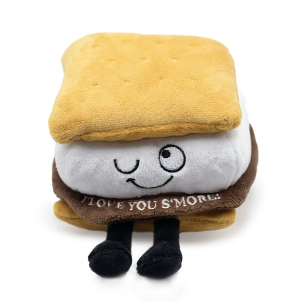 PUNCHKINS - "I Love You S'More!" S'Mores Plushie - Funny Pun White ...