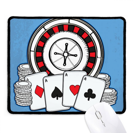Poker Chips Turntable Illustration Mousepad Stitched Edge Mat Rubber ...
