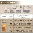 1Pc C-Style Transparent Chair Foot Sleeve, Wear-Resistant Furniture Cap ...