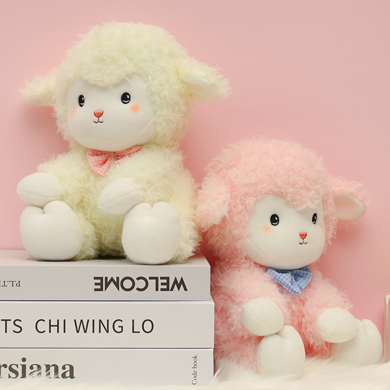 zhaomeidaxi Sheep Stuffed Animal, 9" Sheep Plush Toy, Cuddly Fluffy ...