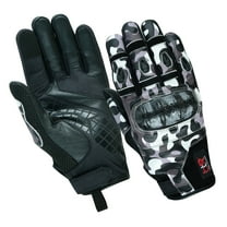 Motorcycle Motocross Cowhide Leather Gloves Knuckle Protection Air Vent ...