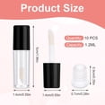 10Pcs Gloss Tubes Empty, 1.2ml Mini Refillable Balm Bottles Empty Gloss ...