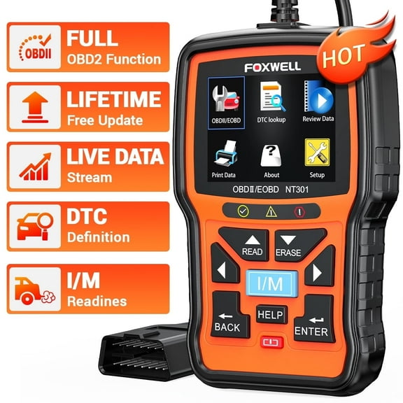 Foxwell NT510 Elite OBD2 Scanner: Auto Full Scan, Vehicle Reset, Bi ...