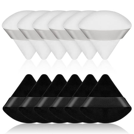 HEIBIN 12 Pieces Powder Puff Face Triangle Makeup Puff for Loose Powder ...