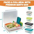Bentology Leak-proof Bento Lunch Box with 5 Removable Containers (Beach ...