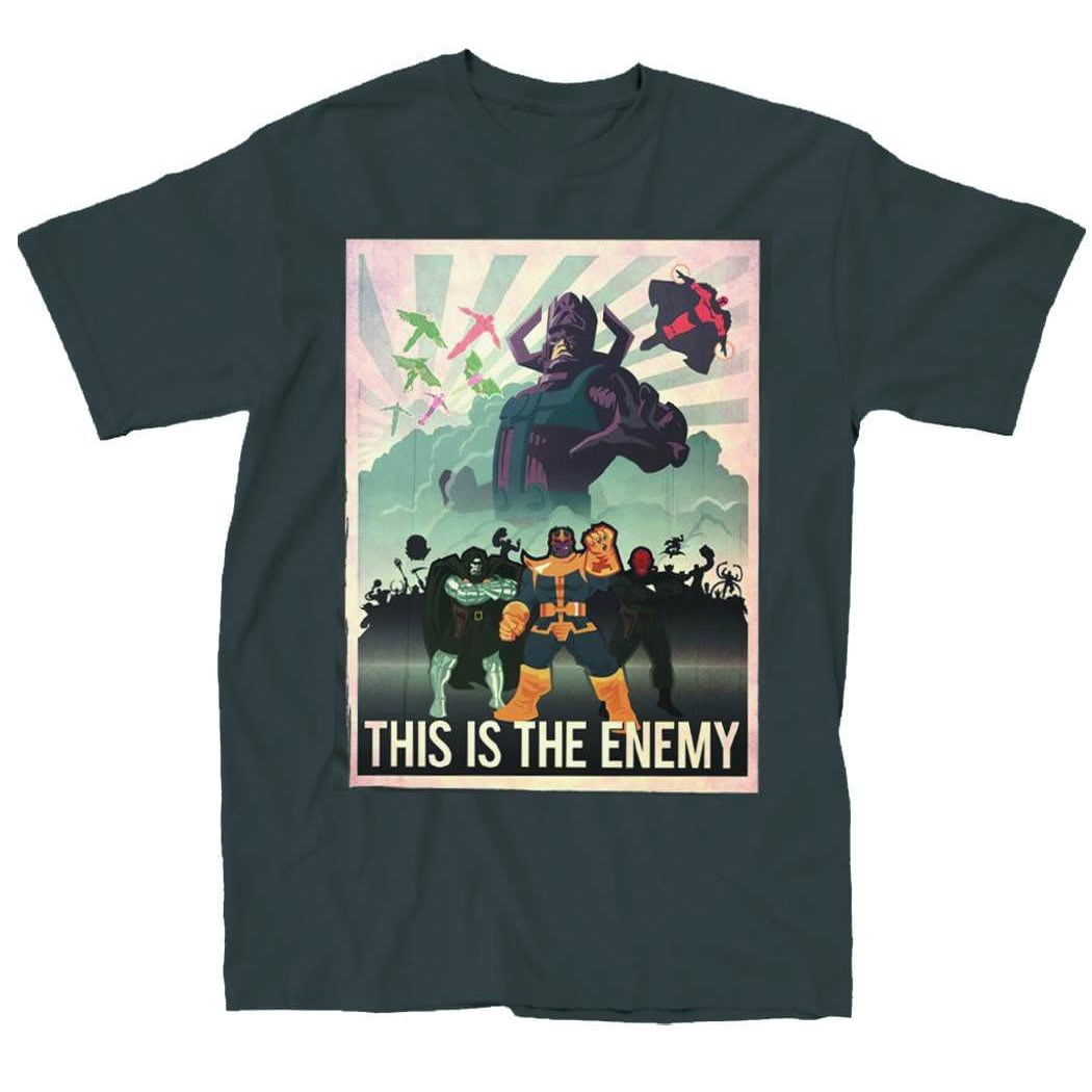Marvel Villains This Is The Enemy Mens Black T-Shirt | M - Walmart.com