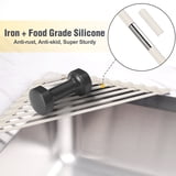 Tomorotec Compact Silicone-Coated Triangle Dish Drying Rack for Sink ...