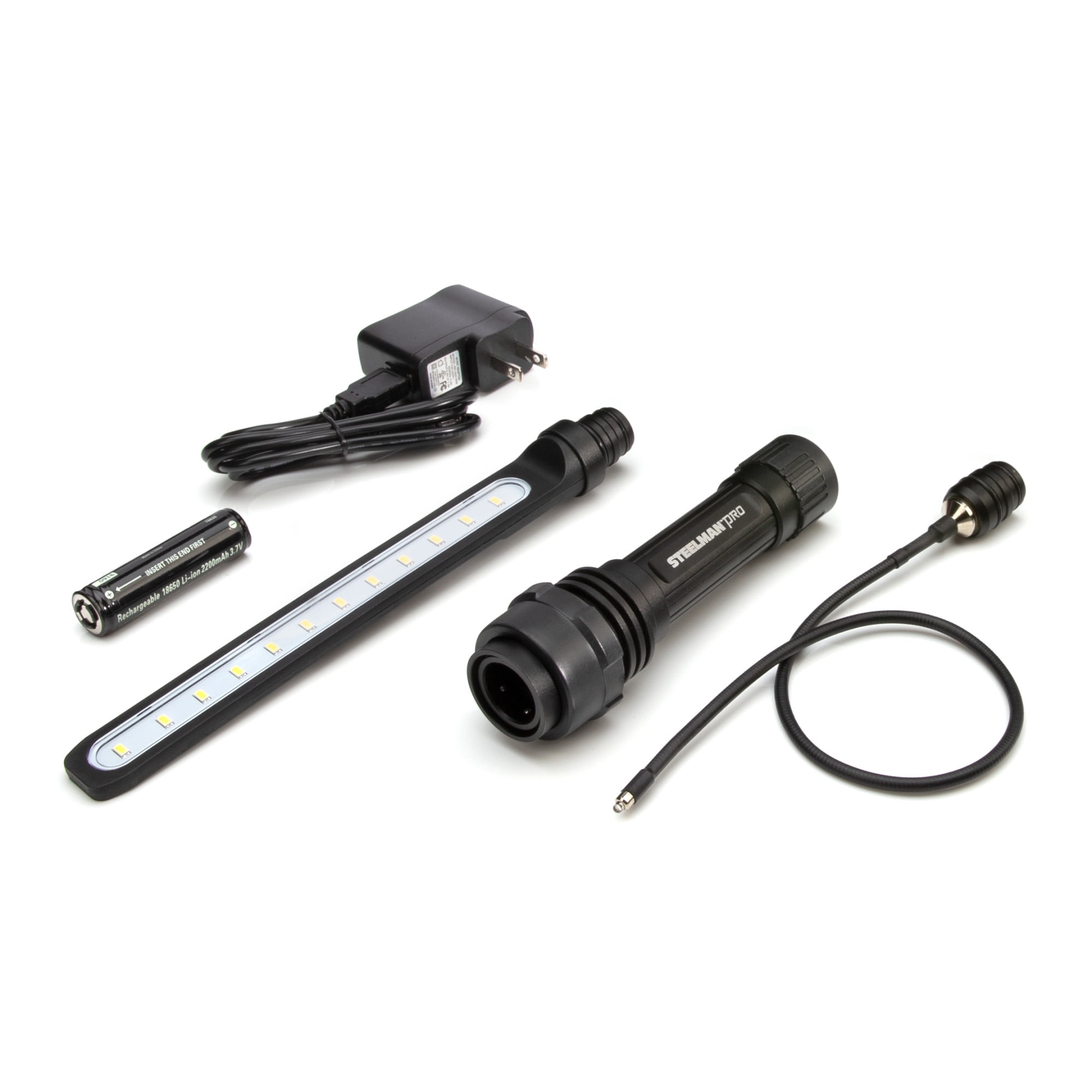 STEELMAN PRO 79419 Rechargeable Modular Inspection Slim Light Kit with ...