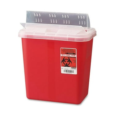 Sharpstar In-Room Sharps Container, Mailbox Lid, Red, 5qt. 8507SA (Pack ...