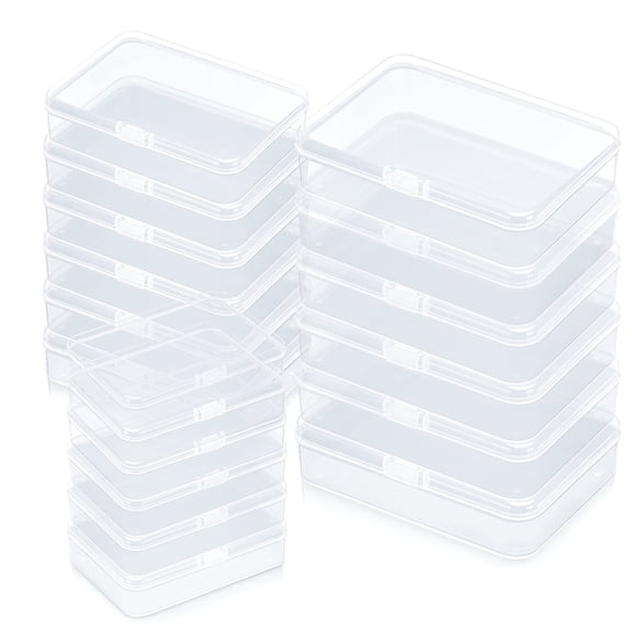 IBEQUEM 18Pcs Mini Clear Plastic Organizer Small Plastic Beads Storage ...