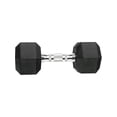 Hex Dumbbells Rubber Coated Cast Iron Hex Black Dumbbell Weights ...