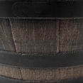 Garden Elements Timberline Barrel-Style Round Planter, Brown, 18in ...