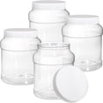 4 Pack 80 FL Oz 5/8 Gallon Clear Plastic Jars with Lids, Large Empty ...