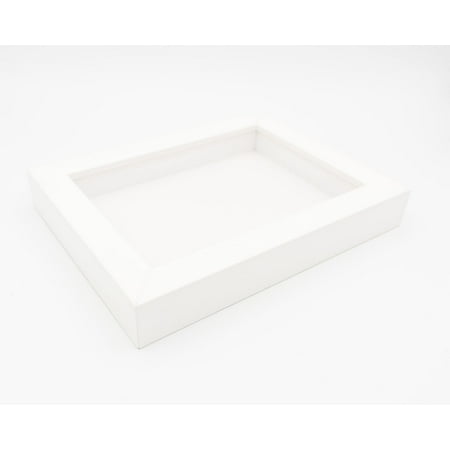 16x16 Shadowbox Gallery Wood Frames - Solid White DEEP Shadow Box Frame ...
