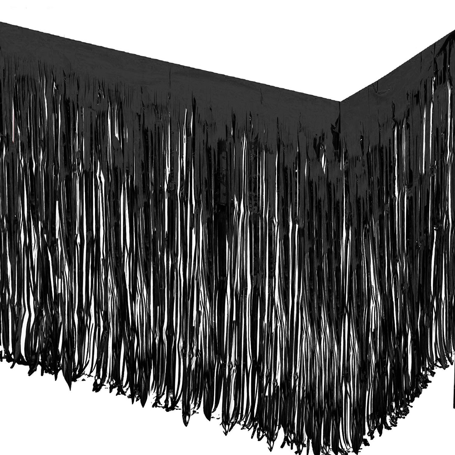 Allgala 2-Pack 29x108 Inch Metallic Foil Fringe Tinsel Table Skirts for ...