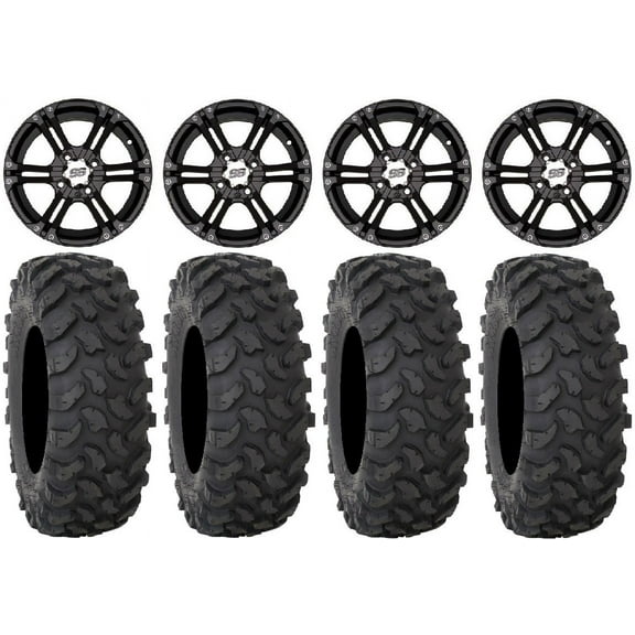 ITP Inertia Beadlock 14" Wheels Black +40mm 27" BigHorn 2.0 Tires Can ...
