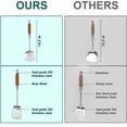 304 Stainless Steel Kitchen Utensils Set with Wooden Handle, 11 Pcs ...