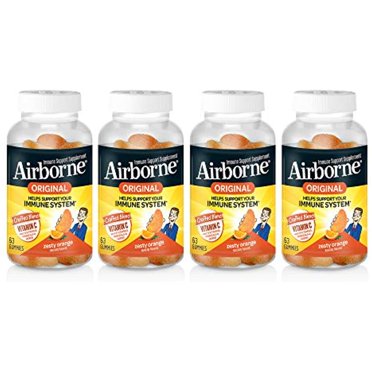 Airborne Zesty Orange Effervescent Tablets,1000mg of Vitamin C - Immune ...