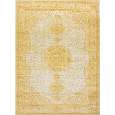 Unique Loom Midnight Bromley Rug Yellow/Ivory 9' x 12' 2" Rectangle ...