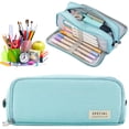 Ageoie Big Capacity Pencil Case 3 Compartments Large Pencil Pouch Pen ...