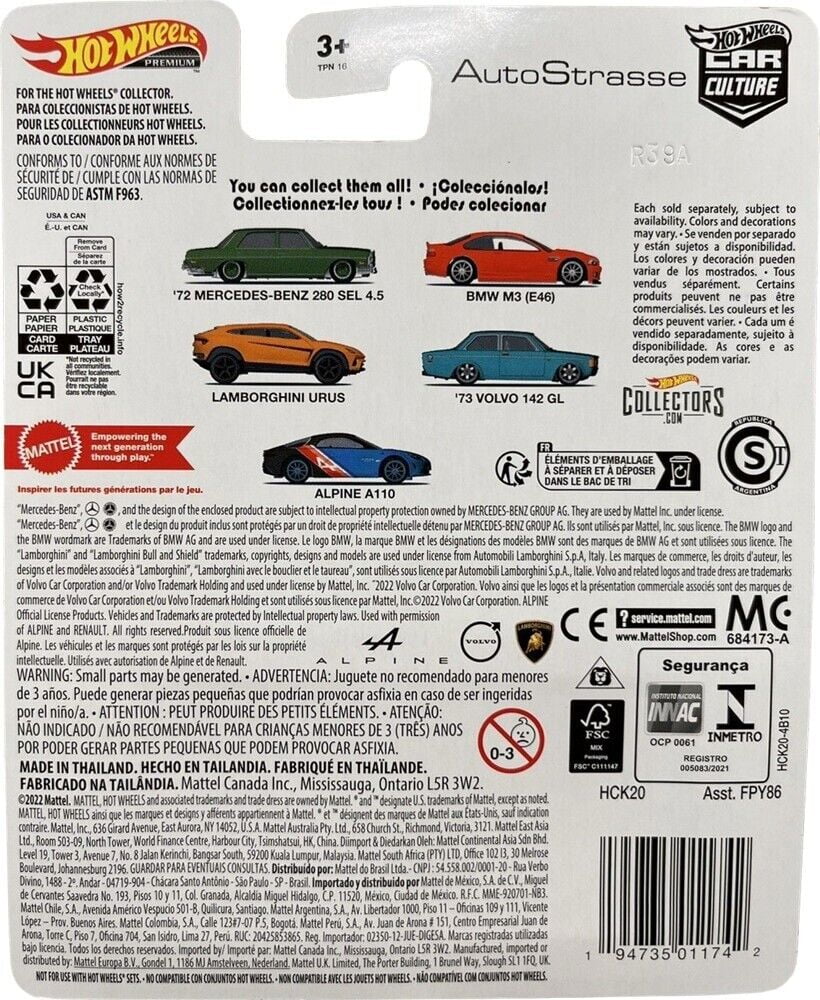 Hot Wheels Premium - AutoStrasse '73 Volvo 142 GL - 1:64 Hot Wheels Premium - AutoStrasse '73 Volvo 142 GL - 1:64