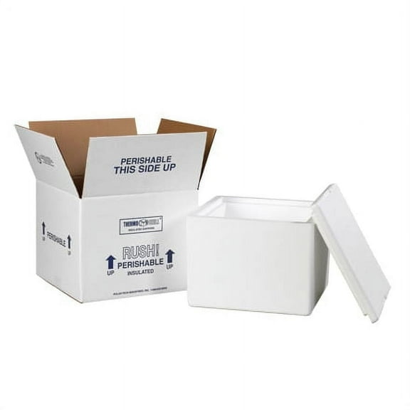 Polar Tech Thermo Chill Insulated Small Carton and Foam Shipper, 6"x5 ...