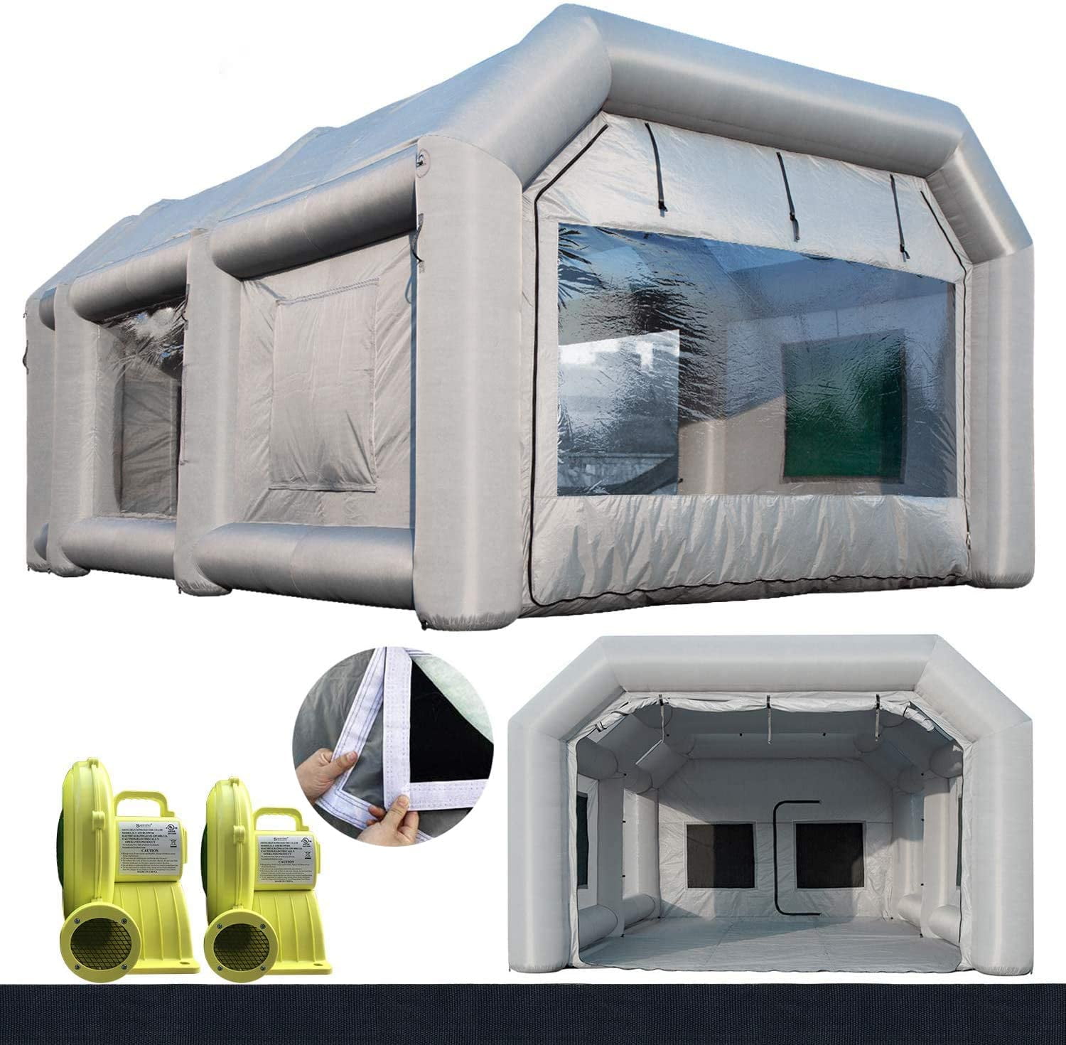 Sewinfla Inflatable Paint Booth 20x13x8.5Ft with Blowers Professional ...