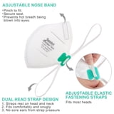 LotFancy N95 Respiratory Particle Mask, NIOSH Approved, Smoke Dust ...
