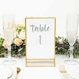 BalsaCircle 6 Clear Gold 5x9" Freestanding Table Sign Holders Acrylic ...
