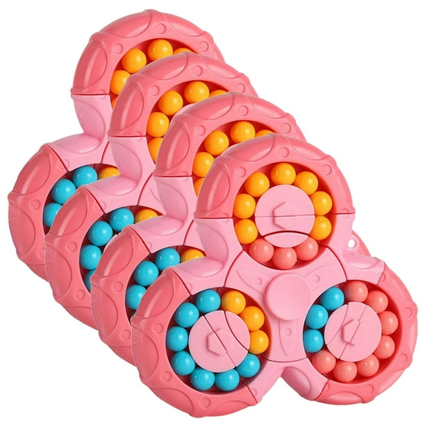 Cubo y Spinner Magico MagiBean02 4Pzas Rosa 10x11cm Plástico ABS Cubo ...