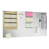 "STEELMASTER 14"" x 30"" Silver Magnetic Memo Board, Hanging Metal ...