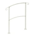 GoDecor Hand Rails for Steps 3-Step Adjustable White Wrought Iron ...
