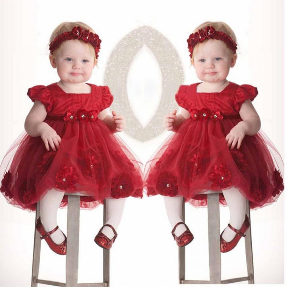 Click here for Lucoss 0-2 Years Baby Girls Pageant Birthday Lace... prices