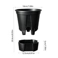 Breathable Orchid Container With Water Reservoir - Plastic Self ...
