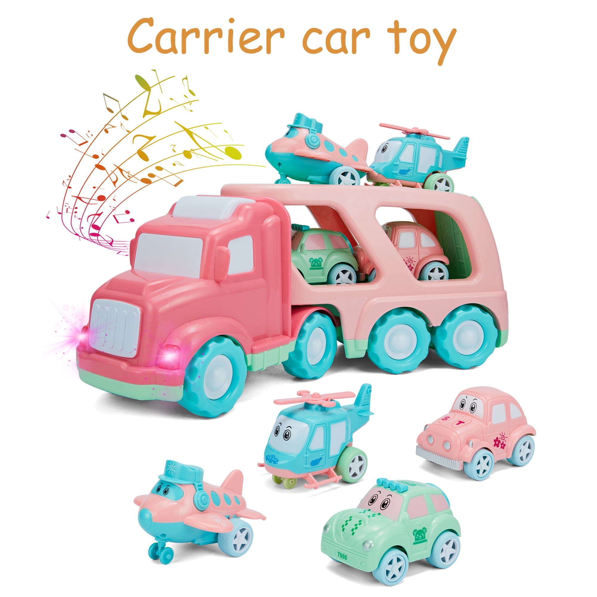 Removable Cargo Toy Set Engineering Vehicles Hauler Friction Powered ...